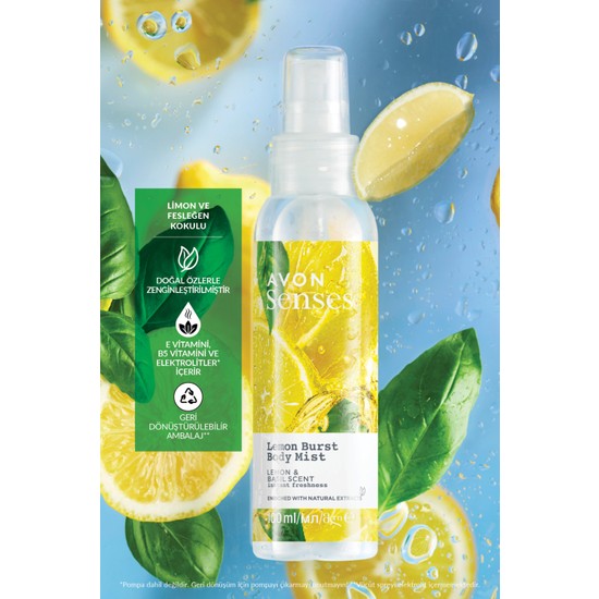 Avon Senses Lemon Burst Limon ve Reyhan Kokulu Vücut Spreyi Fiyatı