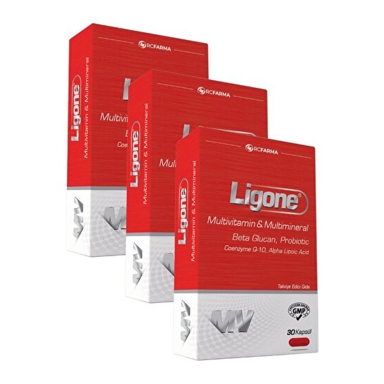 Ligone Beta-Glucan Probiotic Multivitamin 30 Kapsül - 3 Kutu Fiyatı