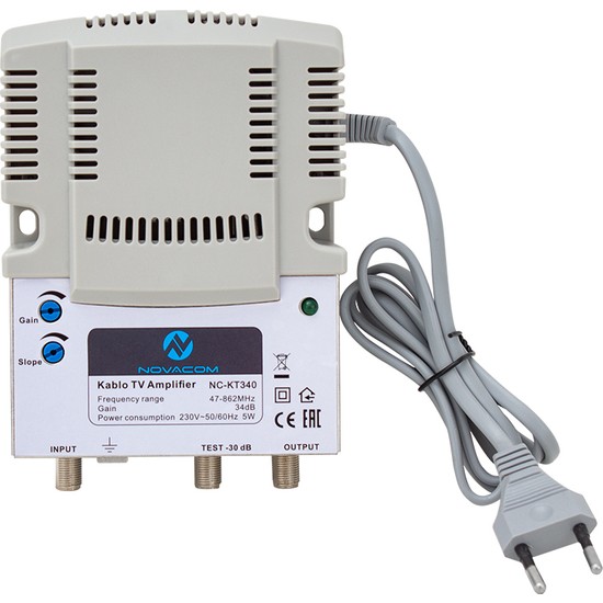 Novacom Ayt Novacom NC-KT340 47-862 Mhz 34 Db Kablo Tv Amplifier Hat Yükseltici Uydu Sinyal