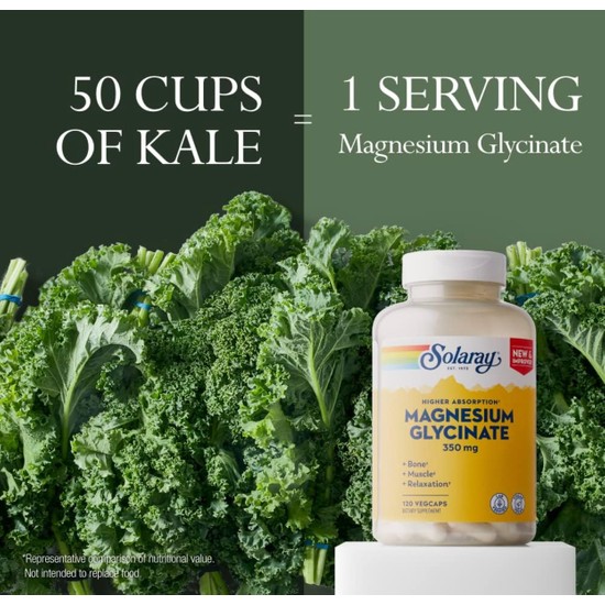 Solaray Magnesium Glycinate, New & Improved Fully Chelated Fiyatı