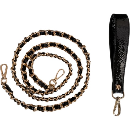 Nuba Bag Coco Clutch - YB1008 Siyah/altın Rugan Tek Bölmeli Fiyatı