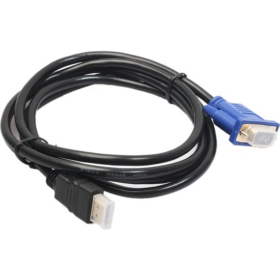 1.8m Video Adaptör Kablosu Kablosu 6ft HDMI Altın Erkek VGA Fiyatı