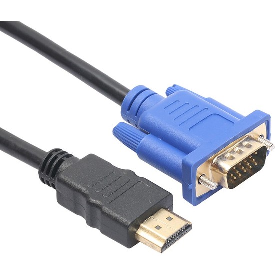 1.8m Video Adaptör Kablosu Kablosu 6ft HDMI Altın Erkek VGA Fiyatı