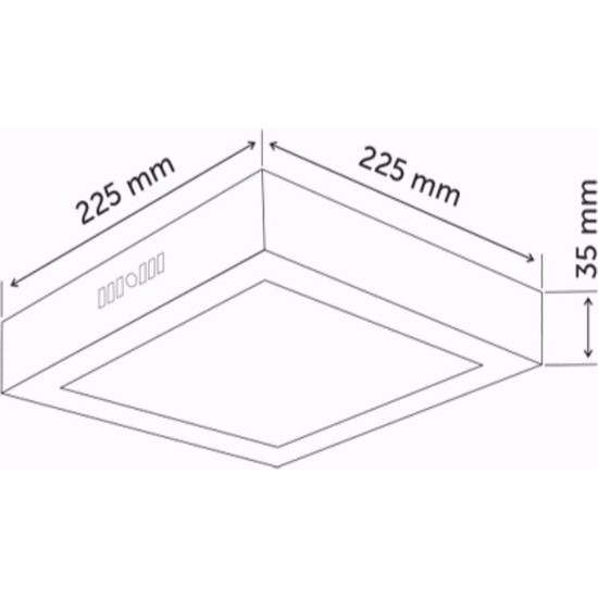 Tekno Trust Kare LED Tavan Wc Kiler Ofis Lambası 18 W Kare Fiyatı