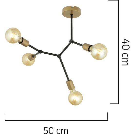 Woodhub Siyah Darvin 4 Lü Avize Siyah Eskitme Modern Genç Fiyatı
