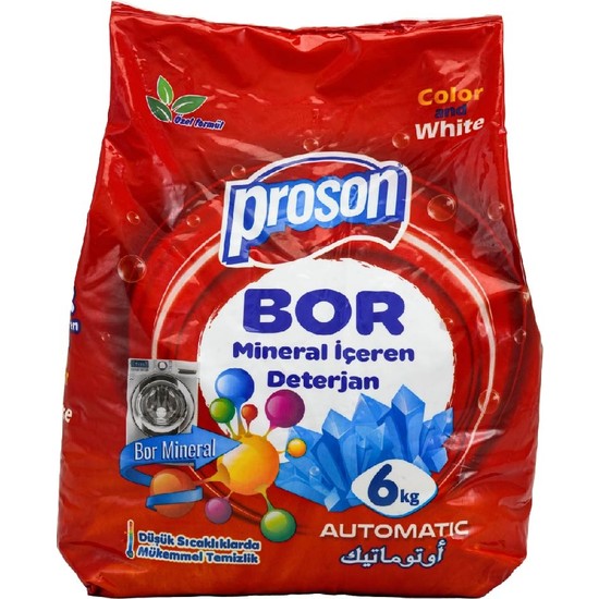 Proson Bor Mineralli Toz Deterjan Renkli& Beyazlar 6 Kğ Fiyatı