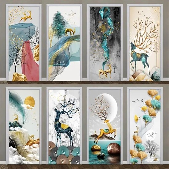 Qiuhong Shop 3 MT-2511 Stili 90X200CM Kapı Sticker Yenileme Fiyatı