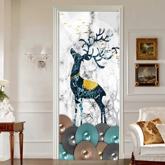 Qiuhong Shop 3 MT-2511 Stili 90X200CM Kapı Sticker Yenileme Fiyatı