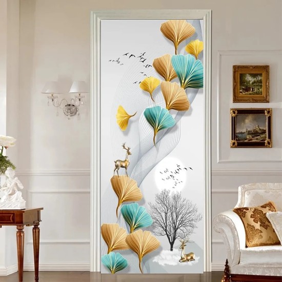 Qiuhong Shop 3 MT-2511 Stili 90X200CM Kapı Sticker Yenileme Fiyatı