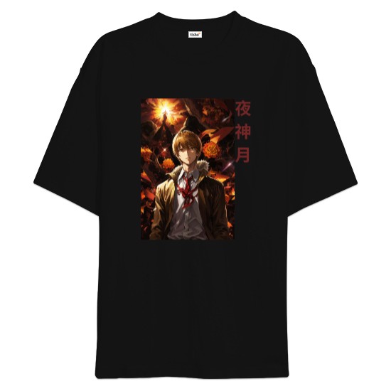 Tisho Light Yagami Siyah Oversize Unisex Tişört Fiyatı