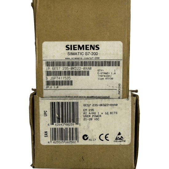 Siemens Simatic S7-200 Analog Giriş Çıkış Modülü Em 235 Fiyatı