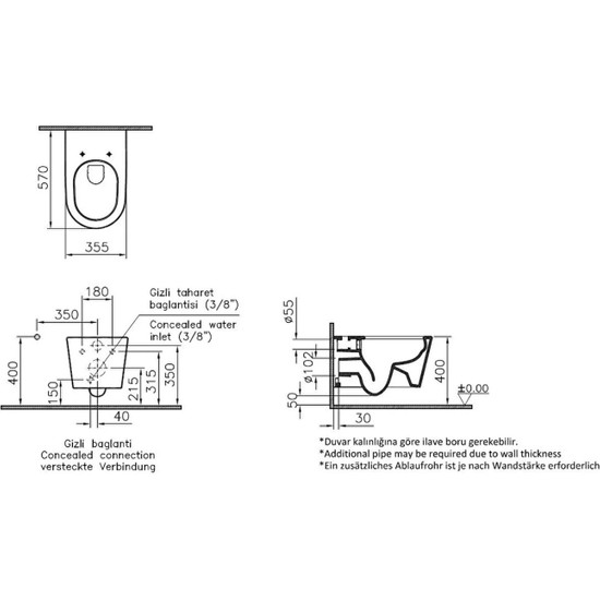 Vitra Nest Rim-Ex Asma Klozet 5176B003-0559, Vitra Nest Fiyatı