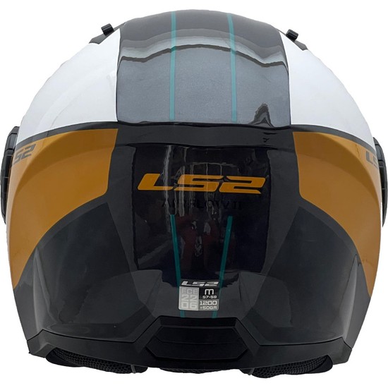 LS2 Aırflow 2 Cover Siyah-Beyaz-Gold Kask Siyah Cam Fiyatı