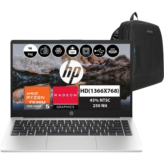 Hp 245 G10 Amd Ryzen 5 7530U 8gb 256GB SSD Amd Radeon™ Fiyatı