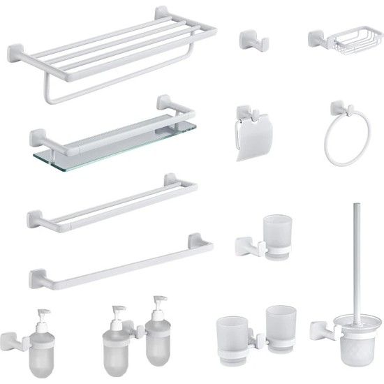 Mingjin Shop2 Sabunluk Stili Banyo Donanım Seti Beyaz Bornoz Fiyatı