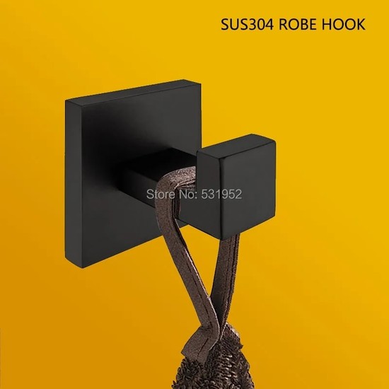 Mingjin Shop2 Tekli Havlu Bar Stili Siyah Mat Banyo Fiyatı