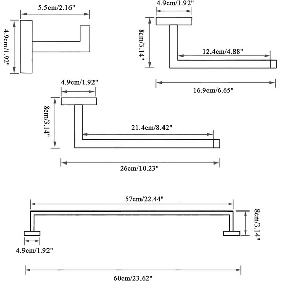 Mingjin Shop2 Bornoz Kancası Bir Stil Banyo Donanım Seti Fiyatı