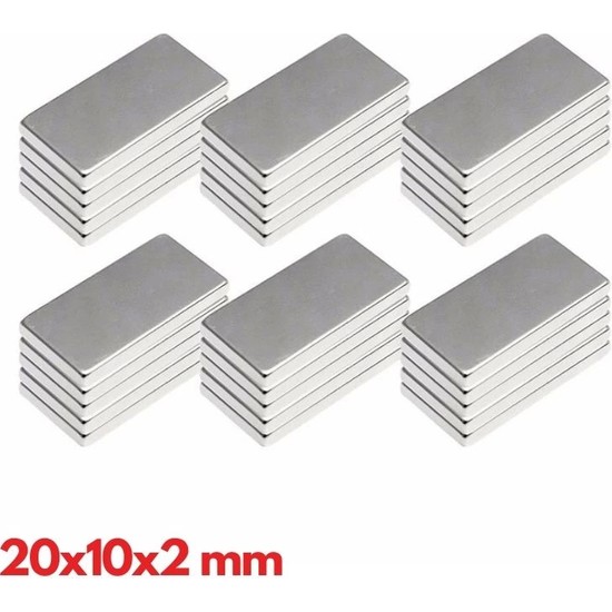 Epilons N35 20X10X2 mm Neodyum Mıknatıs 2000 Adet, Köşeli, Fiyatı