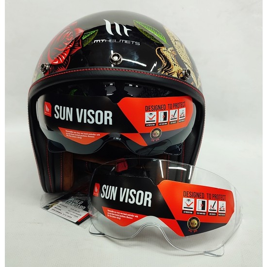 mt Kask mt Le Mans 2 Sv Breakout B9 Parlak Siyah Yarım Kask Fiyatı