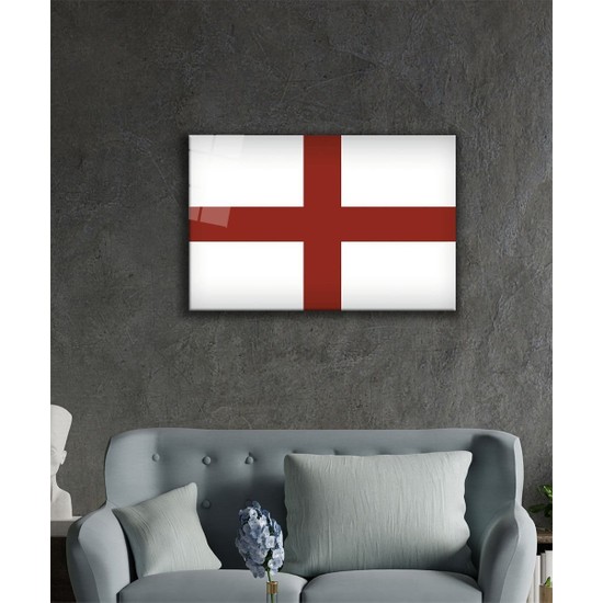 Aylin Taç Ingiltere Bayrağı Cam Tablo England Flag Fiyatı