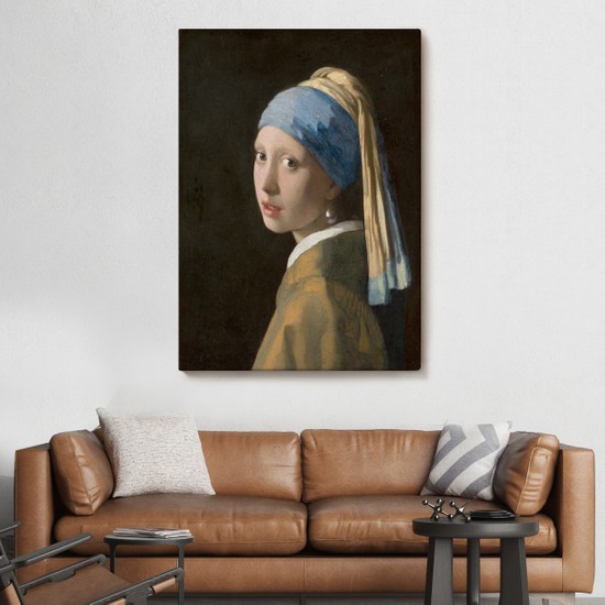 Aylin Taç Inci Küpeli Kız Kanvas Tablo, Ressam Johannes Fiyatı