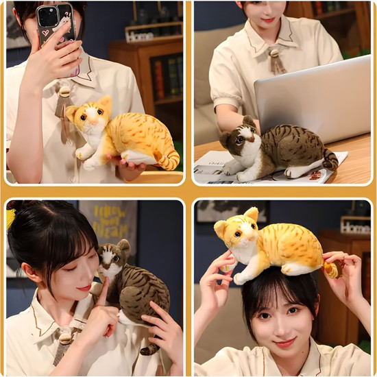 Yumuşak ve Gerçekçi Sevimli Sesli Peluş Kedi - 27 cm - Fiyatı Yumuşak ve Gerçekçi Sevimli Sesli Peluş Kedi - 27 cm - Fiyatı