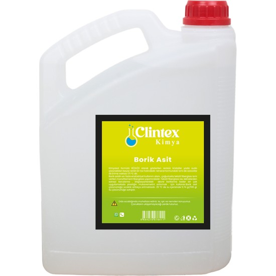 Clintex Kimya 100% Saf Eti Maden Borik Asit 3 kg Fiyatı