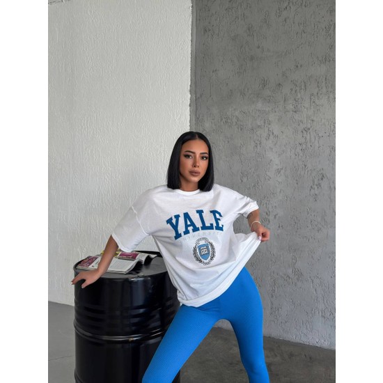 Dayn Gante Kadın Baskılı Beyaz Oversize T-Shirt Fiyatı