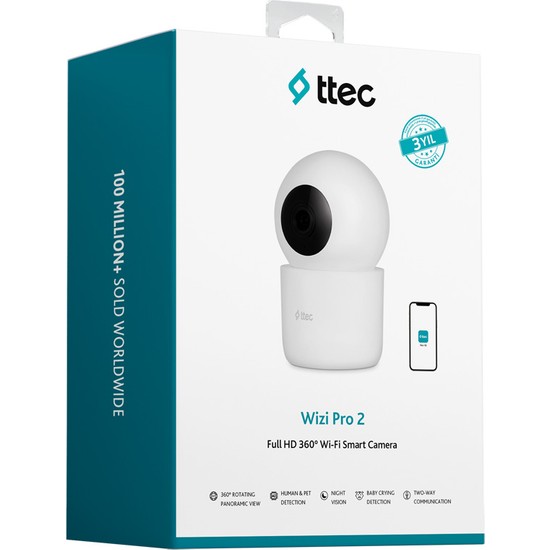 Ttec Wizi Pro 2 Full Hd 360° Tak Çalıştır Wi-Fi Akıllı Fiyatı