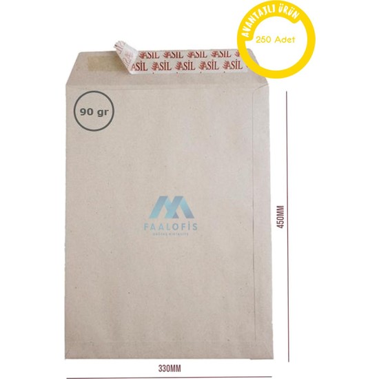 Asildoğan Torba Zarf 33X45 Imt.kraft 90 gr Silikonlu 250 Fiyatı