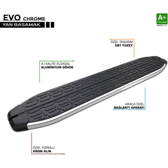 S-Dizayn Citroen C4 x Evo Krom Yan Basamak 183 cm 2022 Üzeri Fiyatı