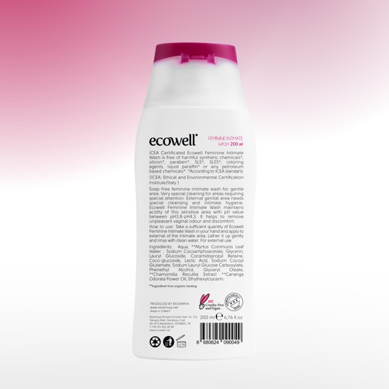 Ecowell İntim Temizleyici, Organik & Vegan, Genital Bölge Fiyatı