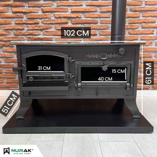 Nurak Kuzine Soba Yandan Fırınlı Kapadokya Kuzine Fiyatı