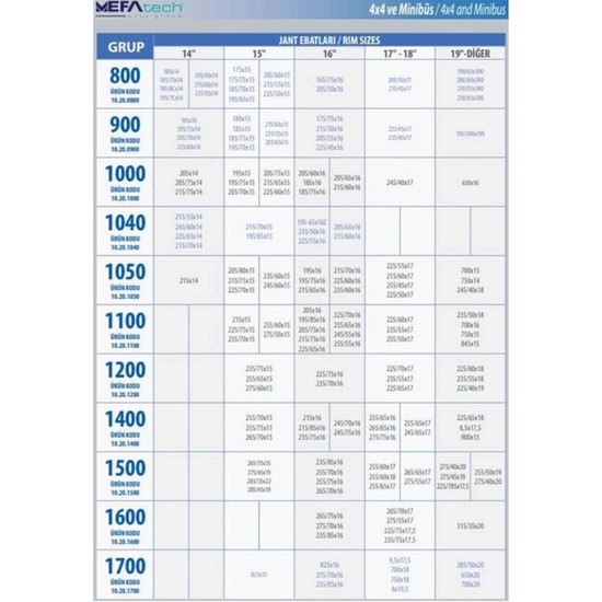 Mefa Tech 215X16 Kar Patinaj Zinciri 4x4 Jeep ve Minibüslere Fiyatı