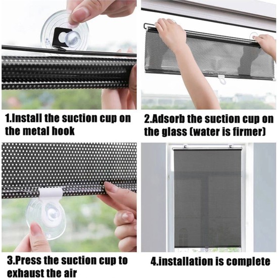 Xin Yue Zhang Xin Yue Zhang Güneşlik Rulo Karartma Vantuz Güneşlikler ...