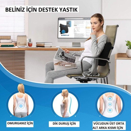 Mediterian Visko Ortopedik Bel Yastığı Koltuk Sırt Destek Fiyatı