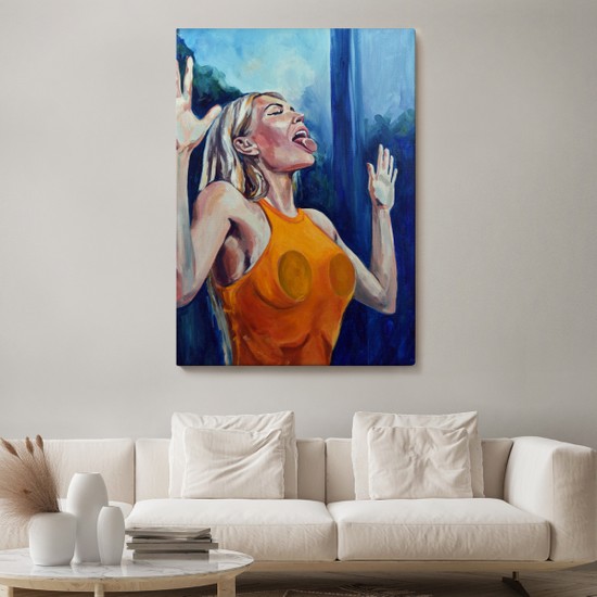 Foradels Camı Yalayan Kadın Kanvas Tablosu-5130 Fiyatı