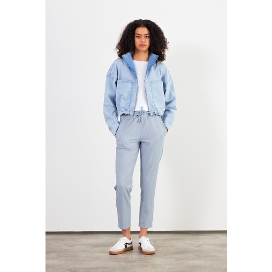 Vena Kadın Marla Sky Blue Oversize Geniş Kesim Jean Ceket Fiyatı