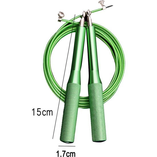 Raike Alüminyum Alaşımlı Çelik Tel Atlama Ipi-Yeşil (Yurt Fiyatı