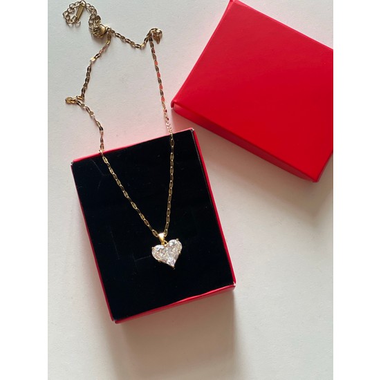 Stainless Steel Prenses Kalp Pandora Çelik Kolye Fiyatı