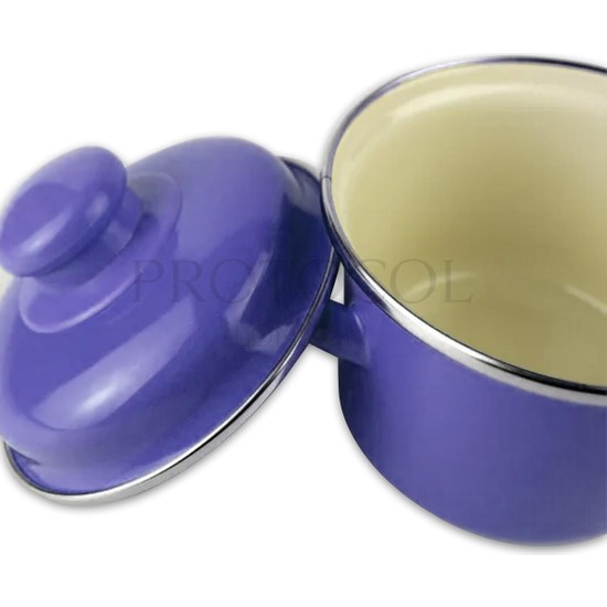 Protocol London Emaye Mini Derin Tencere 12 cm 900 ml - Mavi Fiyatı