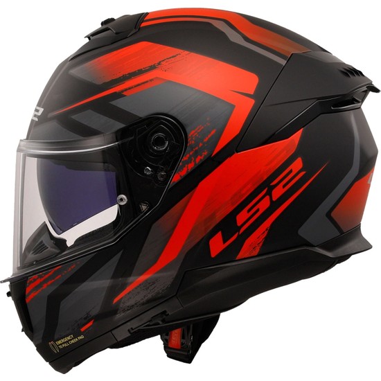 Ls2 Stream 2 Fury Mat Siyah-Gri-Kırmızı Kask Fiyatı