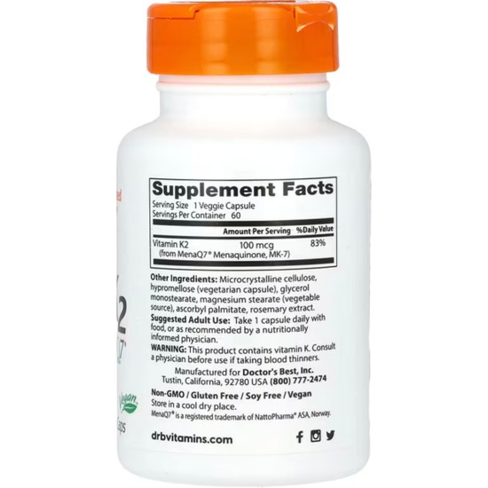 Doctor’s Best Natural Vitamin K2 Mk-7 With Menaq7, 100 mcg, Fiyatı