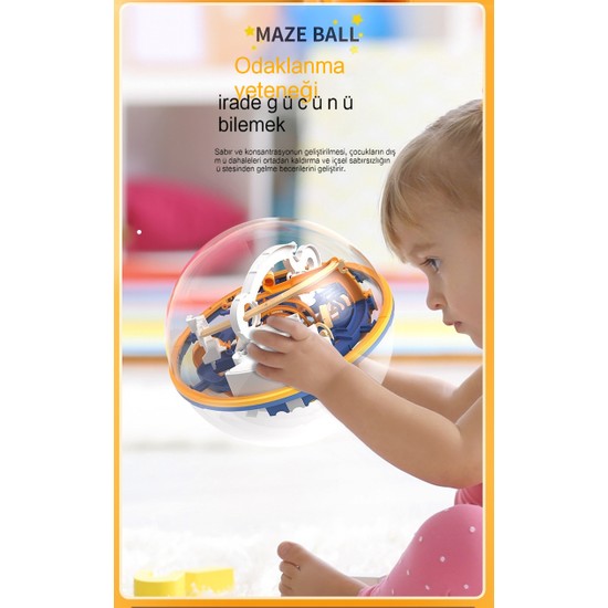 Janjon Star 3D Üç Boyutlu Labirent Topu Top Oyuncak, El-Göz ...