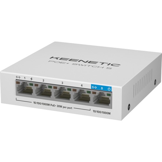 Keenetic PoE+ Switch 5, 1X1Gbit, 4X1Gbit PoE+ Port, IEEE Fiyatı