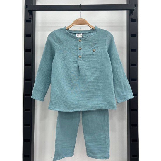 Mini Me Kids Müslin Kumaş Takım-Erkek Çocuk Takım Fiyatı