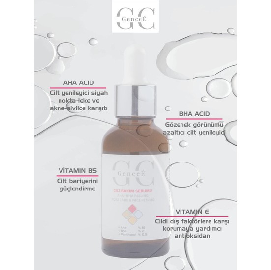 GenceÊ %10 Aha İçeren Cilt Bakım Serum Aha Bha Panthenol 30 Fiyatı