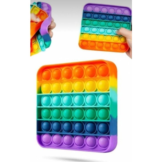 Holly Home Popit Kare Gökkuşağı Renk Duyusal Oyuncak Fiyatı