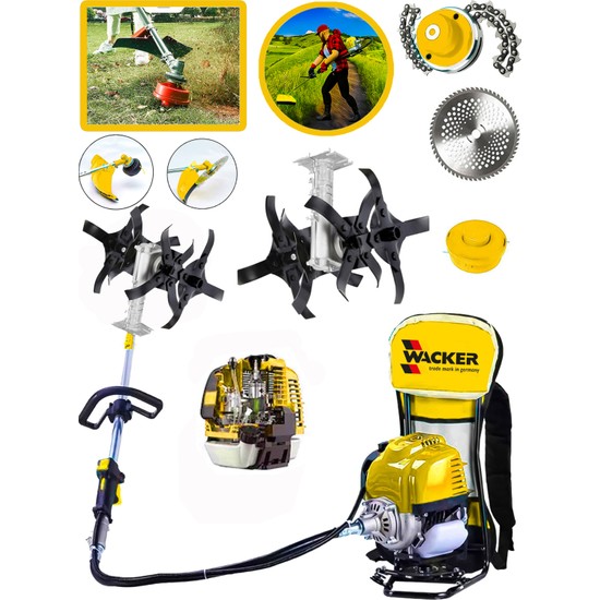 Pro Wacker Wacker Pro Germany Gtx Motor Ottorex 14 Hp Sırt Tipi Ot Çim ...