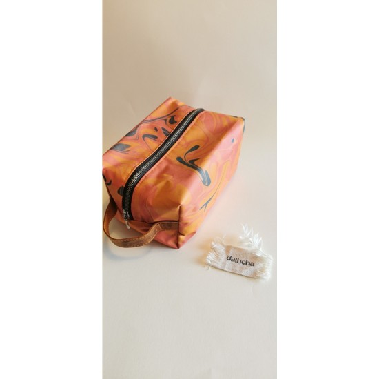 Dathcha El Yapımı Ebru Desenli Makyaj Çantası | Organizer Fiyatı